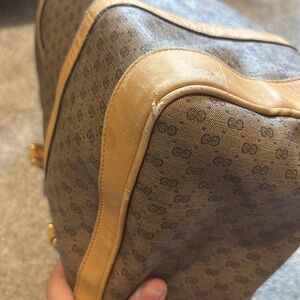 Gucci | Bags | Vintage 97s Gucci Boston Bag With Mini Gg Logo | Poshmark